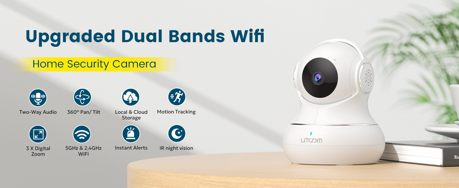 Litokam P1 Indoor Camera(5MP, Wired)